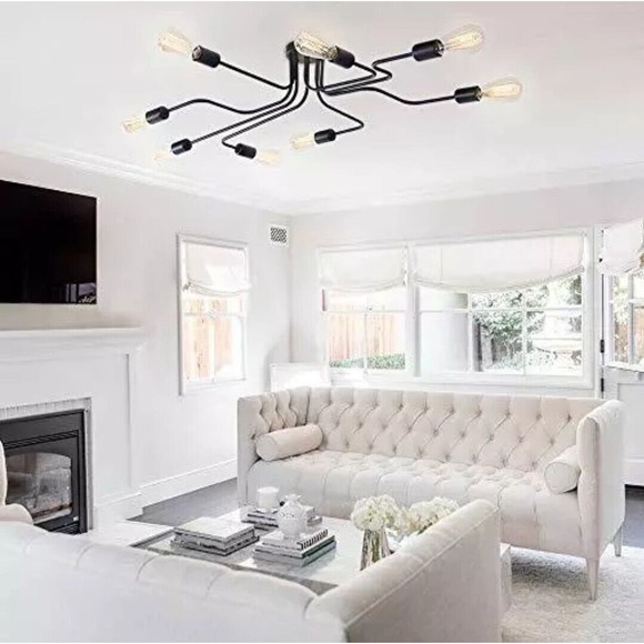 Lingkai | Other | 8 Lights Sputnik Ceiling Light Fixture Industrial ...